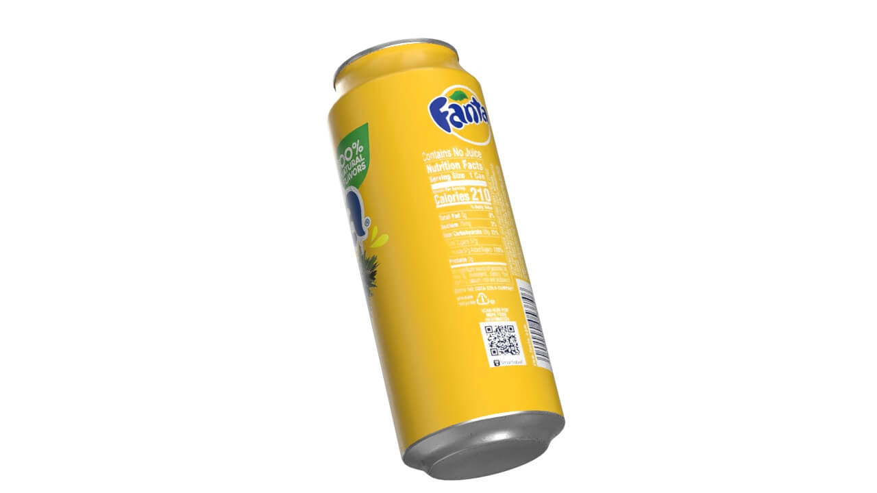 Fanta Pineapple Drink Can 500ml 14 - 3D Model by ERTAN ZORLU