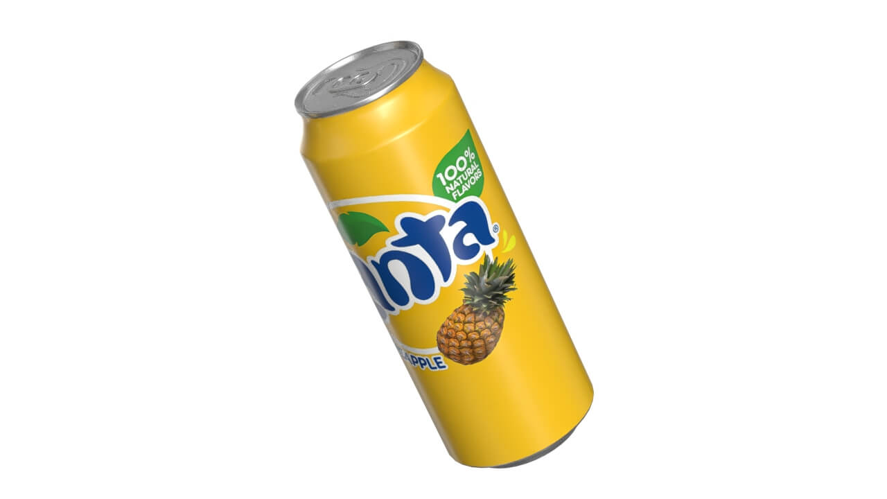 Fanta Pineapple Drink Can 500ml 14 - 3D Model by ERTAN ZORLU