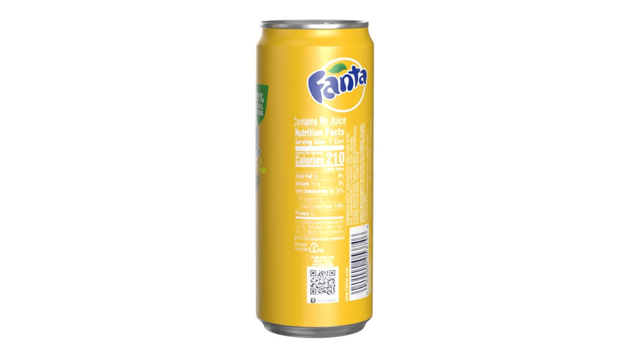 Fanta Pineapple Drink Can Sleek 330ml 07 - 3D Model by ERTAN ZORLU