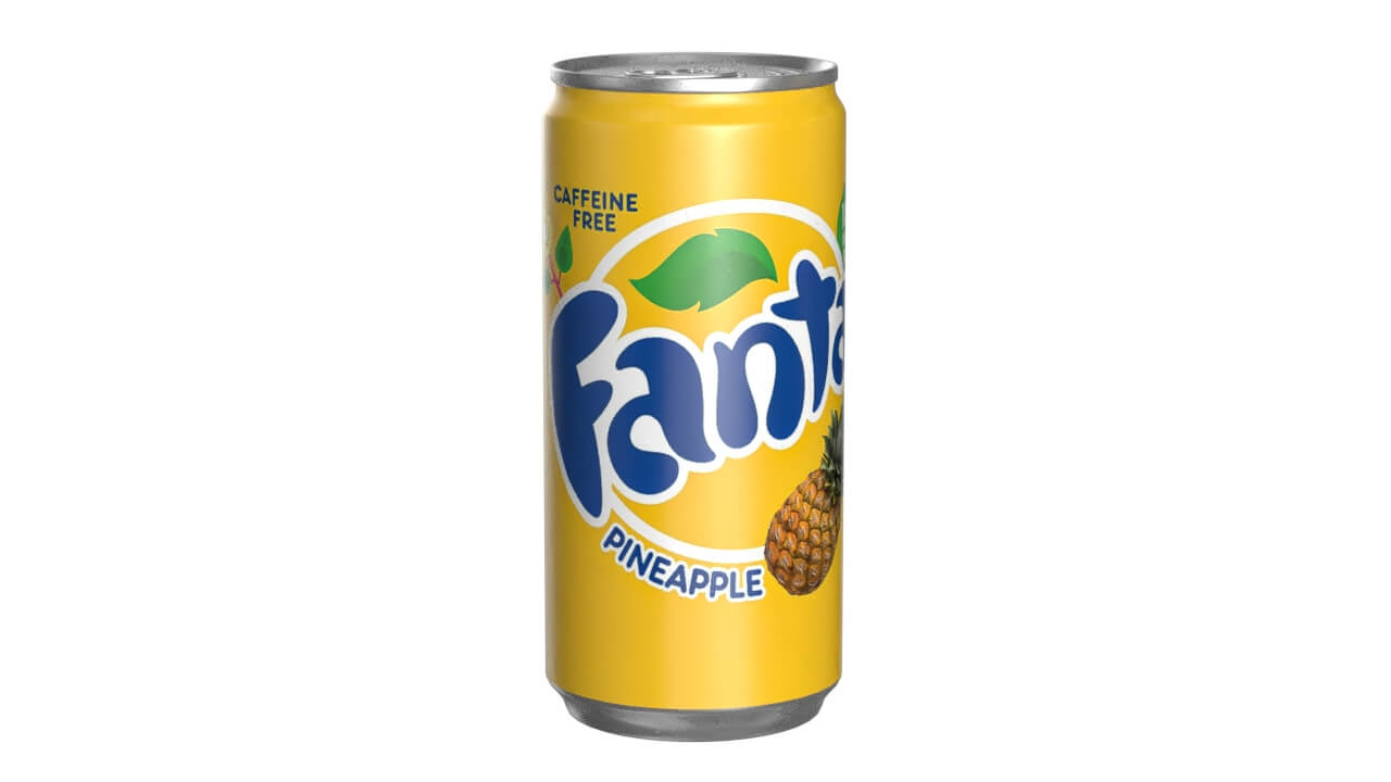 Fanta Pineapple Drink Can Slim 190ml 01 - 3D Model by ERTAN ZORLU