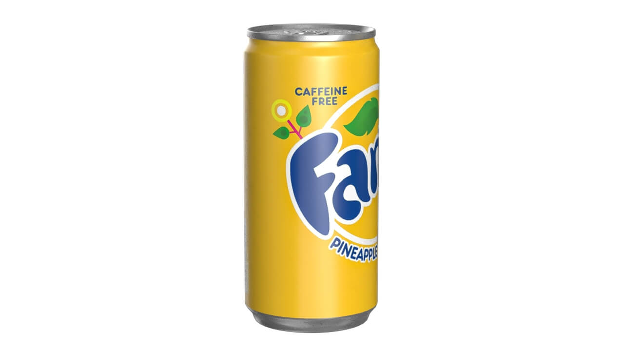 Fanta Pineapple Drink Can Slim 190ml 01 - 3D Model by ERTAN ZORLU