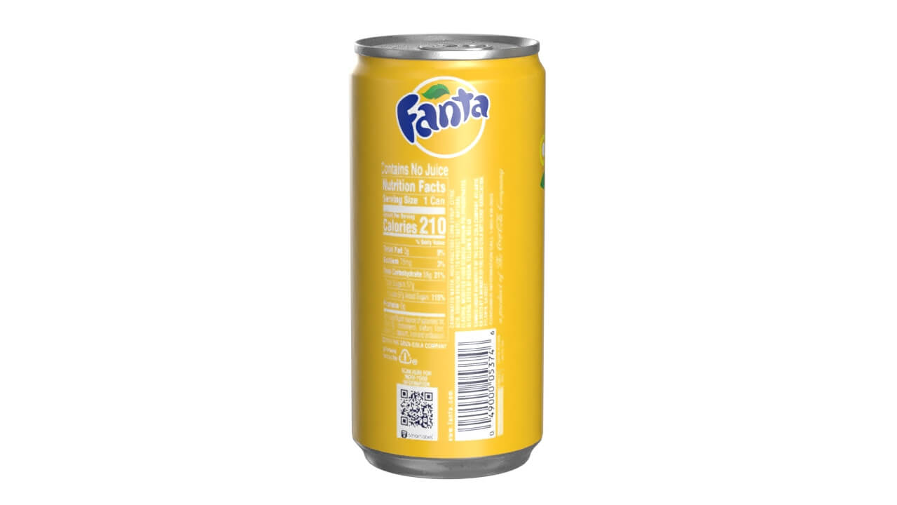 Fanta Pineapple Drink Can Slim 190ml 01 - 3D Model by ERTAN ZORLU
