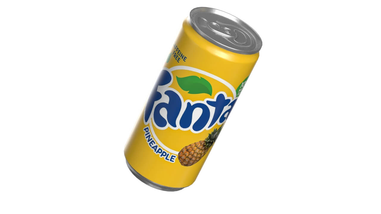 Fanta Pineapple Drink Can Slim 190ml 01 - 3D Model by ERTAN ZORLU