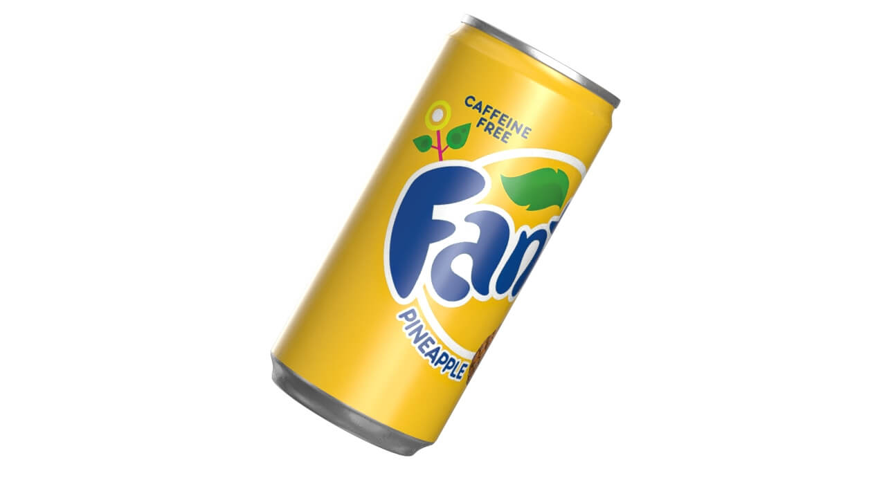 Fanta Pineapple Drink Can Slim 190ml 01 - 3D Model by ERTAN ZORLU
