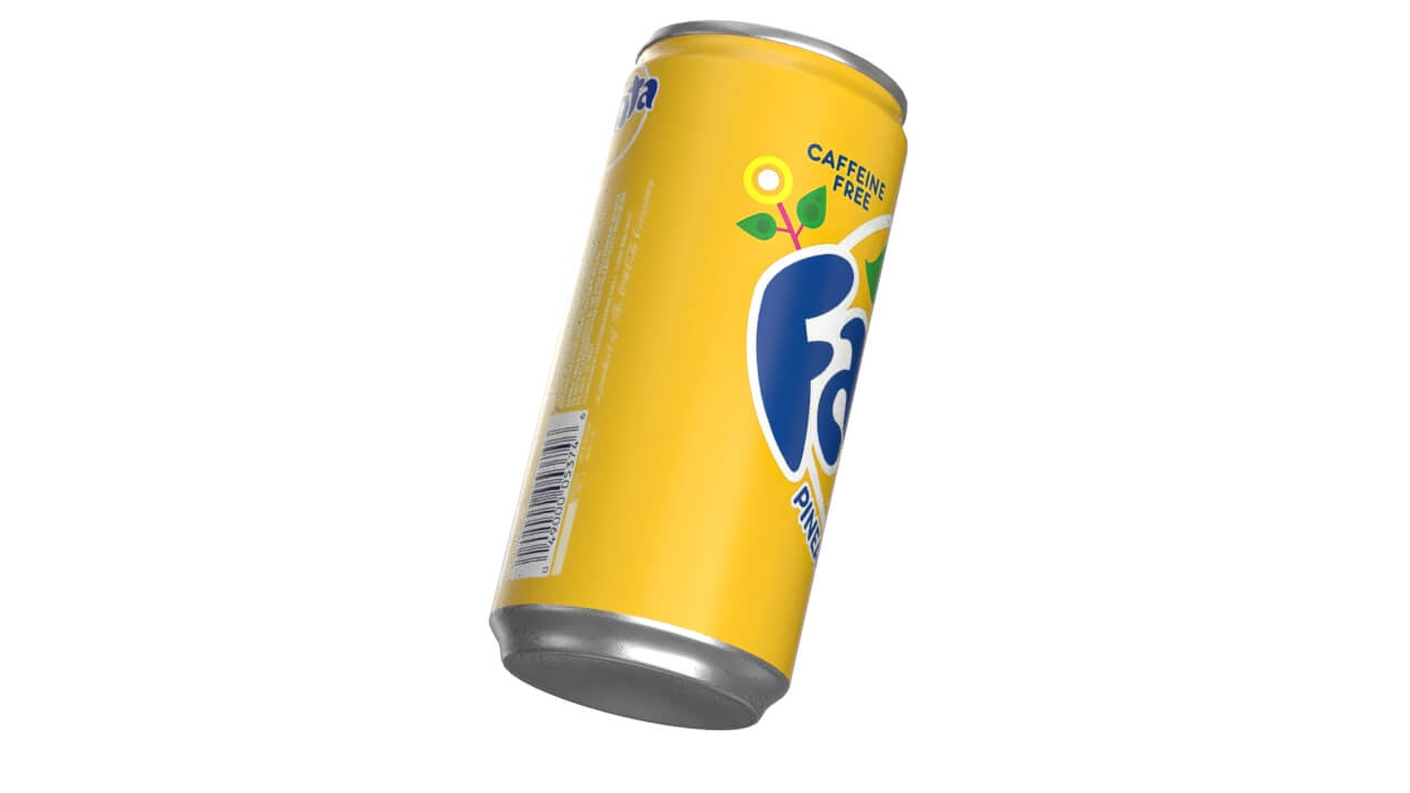 Fanta Pineapple Drink Can Slim 190ml 01 - 3D Model by ERTAN ZORLU