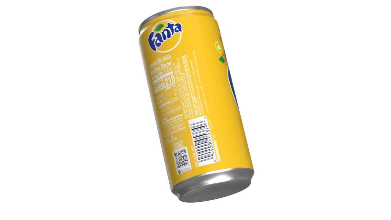 Fanta Pineapple Drink Can Slim 190ml 01 - 3D Model by ERTAN ZORLU