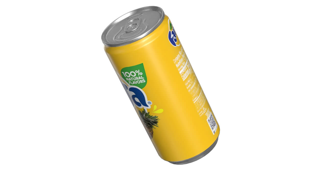 Fanta Pineapple Drink Can Slim 190ml 01 - 3D Model by ERTAN ZORLU
