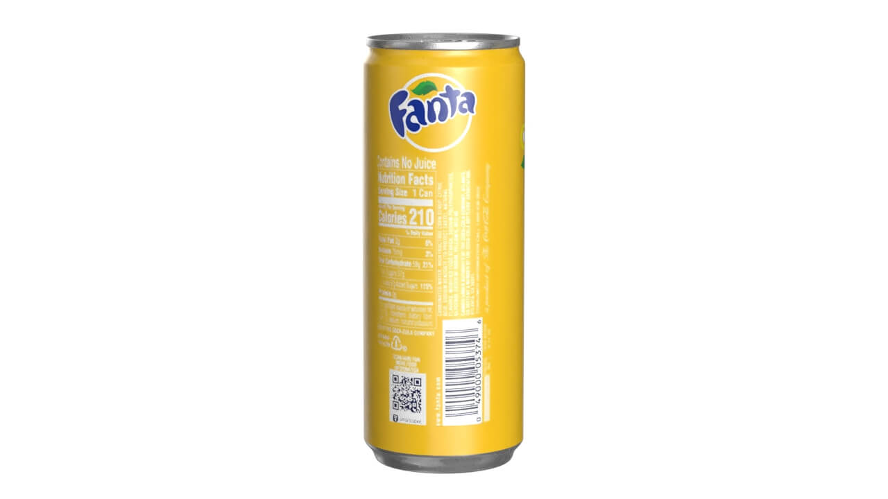 Fanta Pineapple Drink Can Slim 250ml 02 - 3D Model by ERTAN ZORLU