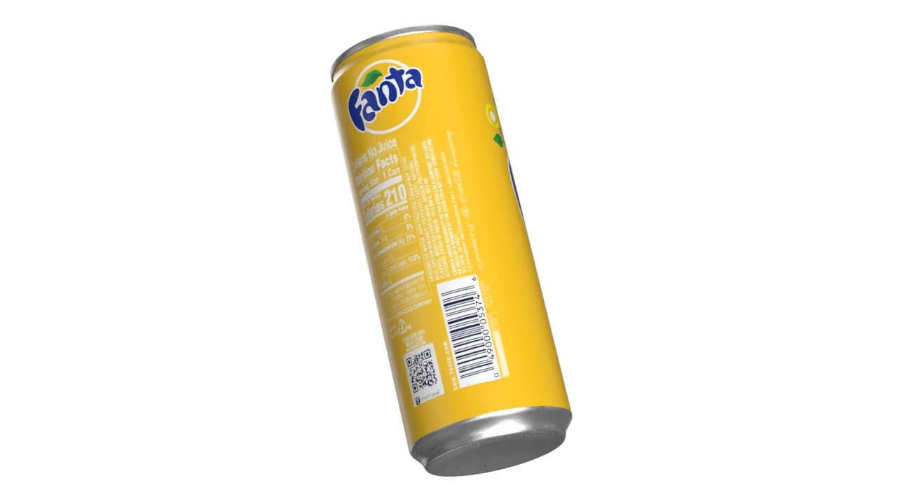 Fanta Pineapple Drink Can Slim 250ml 02 - 3D Model by ERTAN ZORLU