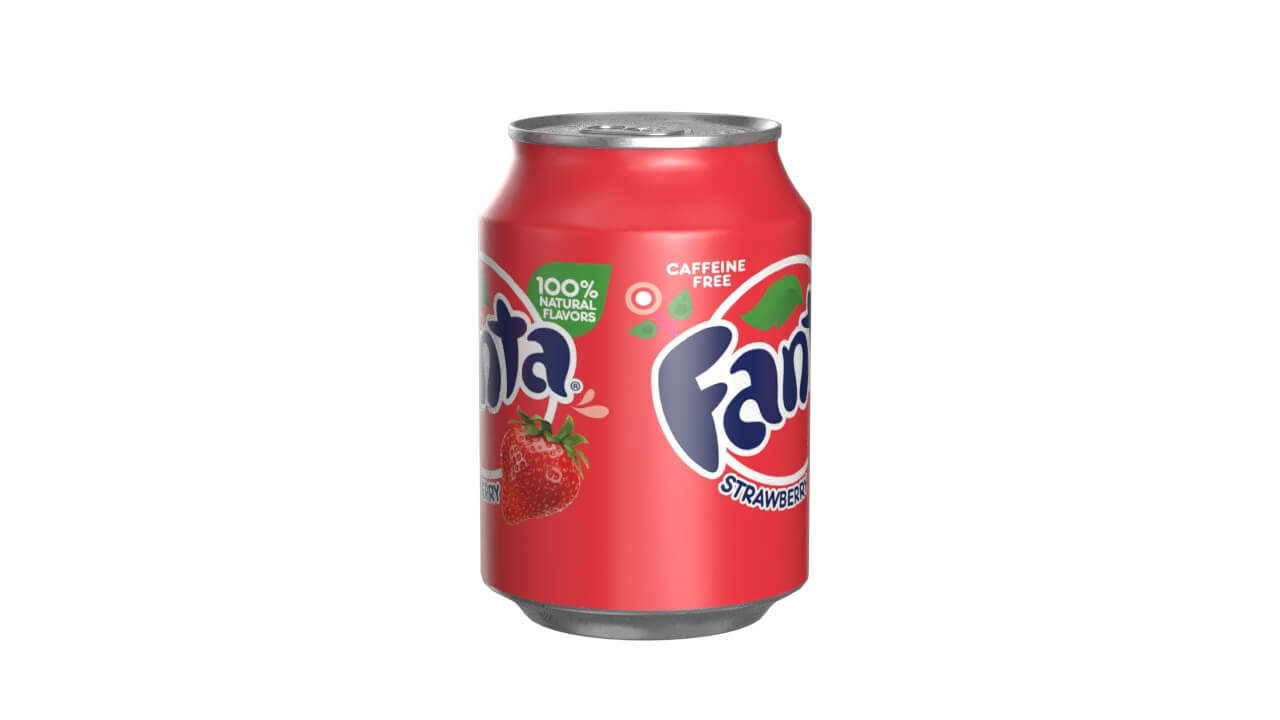 Fanta Strawberry Drink Can 250ml 09 - 3D Model by ERTAN ZORLU
