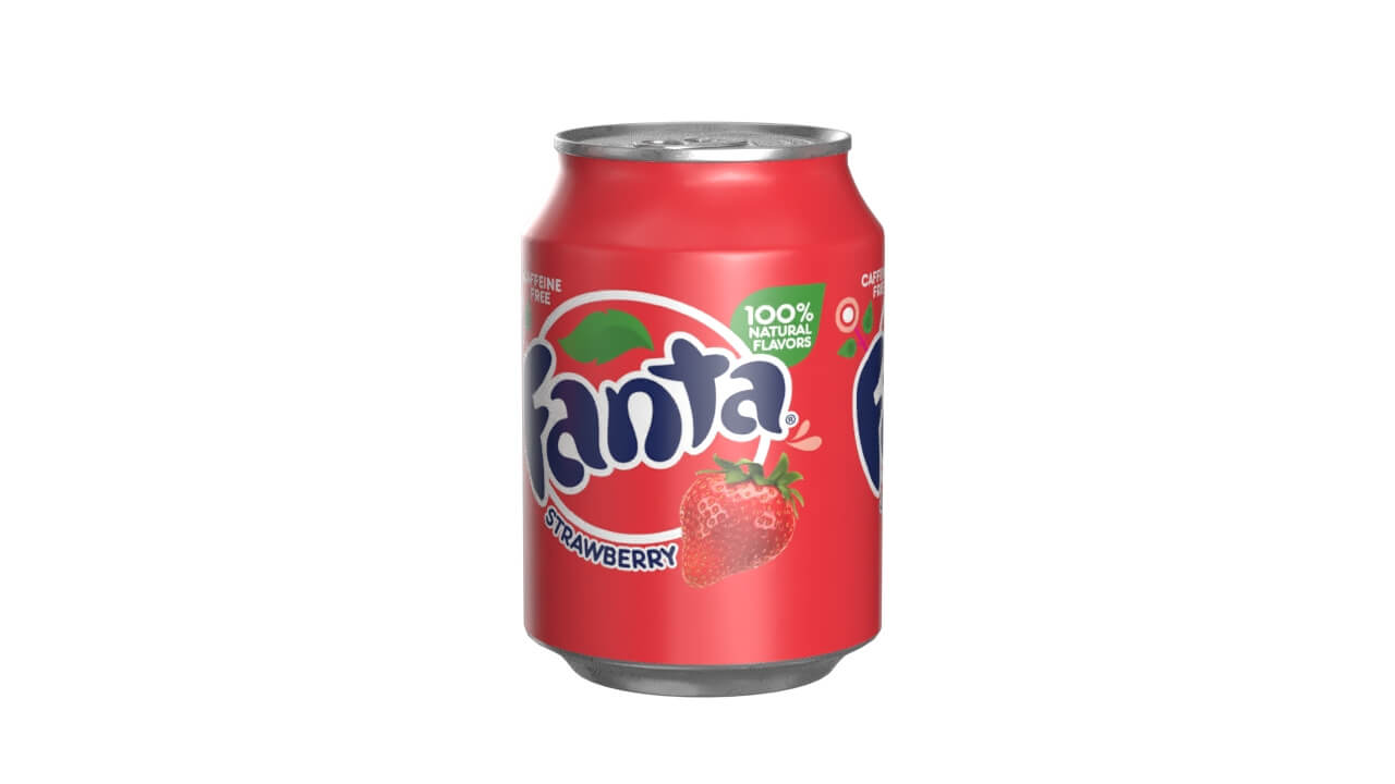 Fanta Strawberry Drink Can 250ml 09 - 3D Model by ERTAN ZORLU