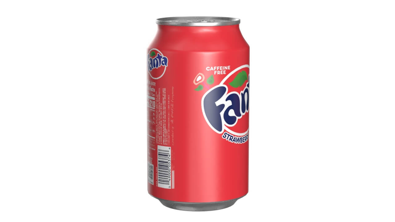 Fanta Strawberry Drink Can 330ml 10 - 3D Model by ERTAN ZORLU