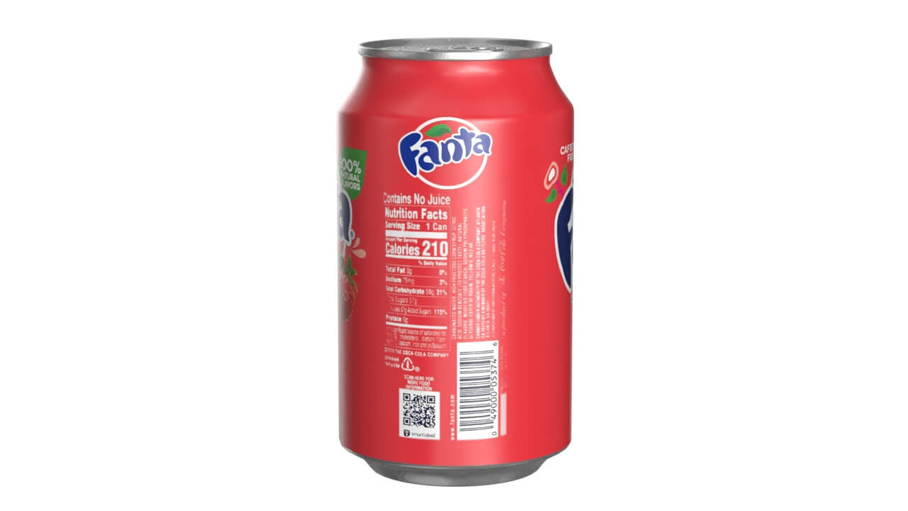 Fanta Strawberry Drink Can 330ml 10 - 3D Model by ERTAN ZORLU