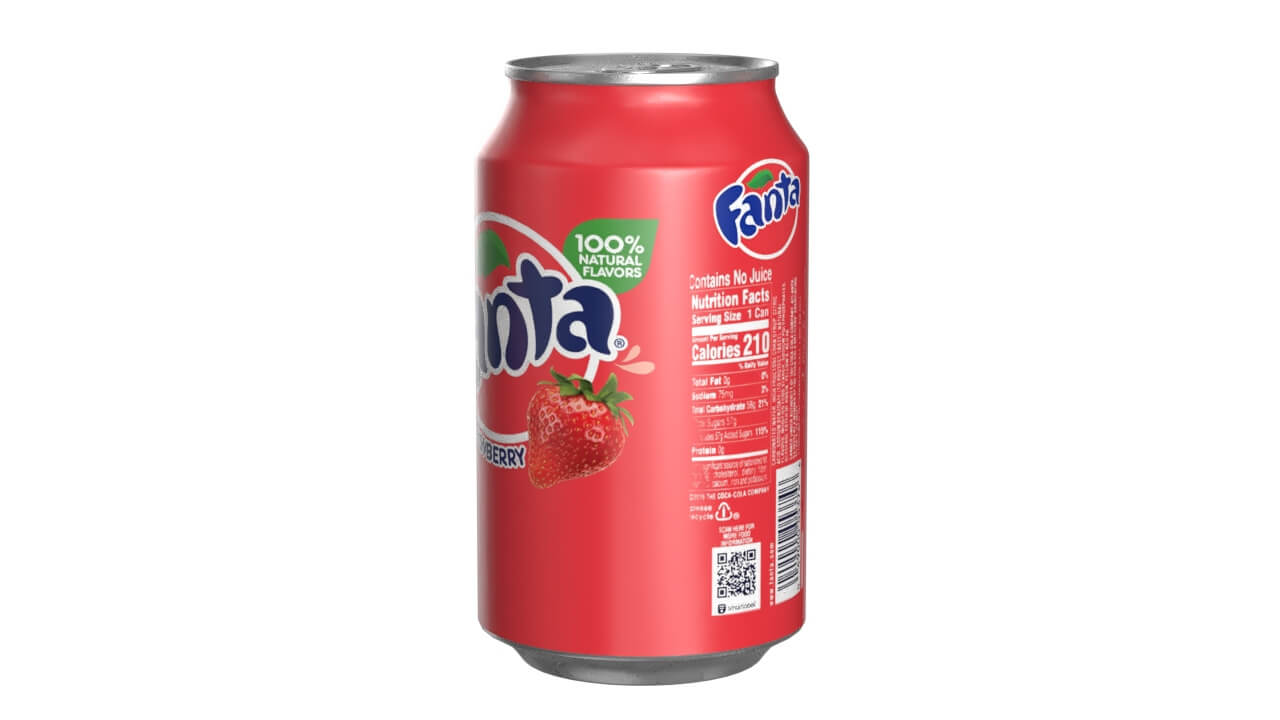 Fanta Strawberry Drink Can 330ml 10 - 3D Model by ERTAN ZORLU