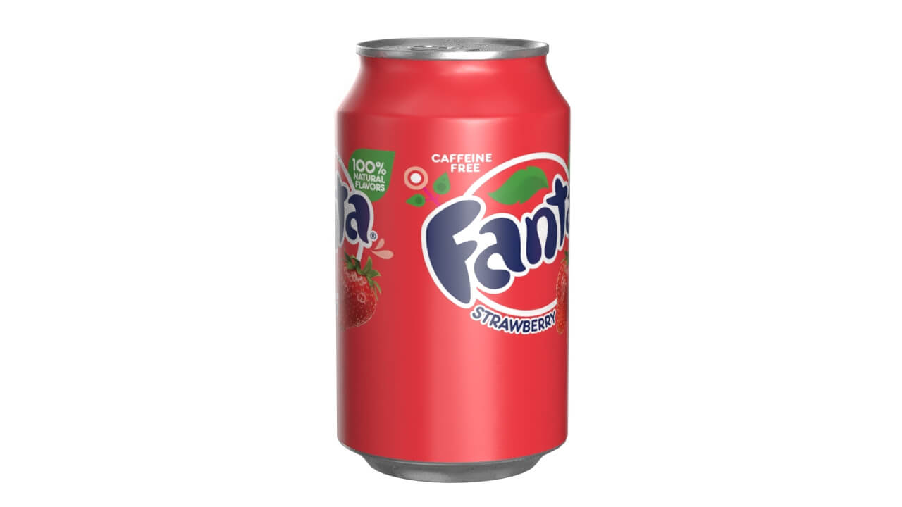 Fanta Strawberry Drink Can 330ml 10 - 3D Model by ERTAN ZORLU