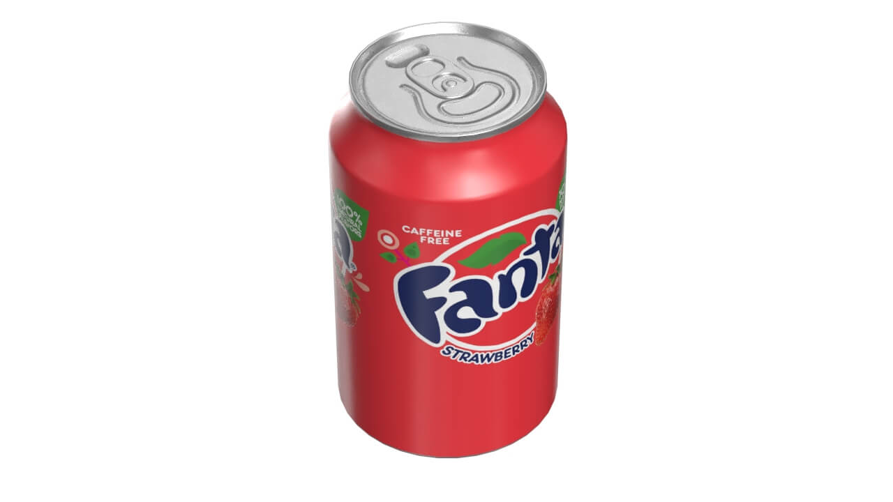 Fanta Strawberry Drink Can 330ml 10 - 3D Model by ERTAN ZORLU