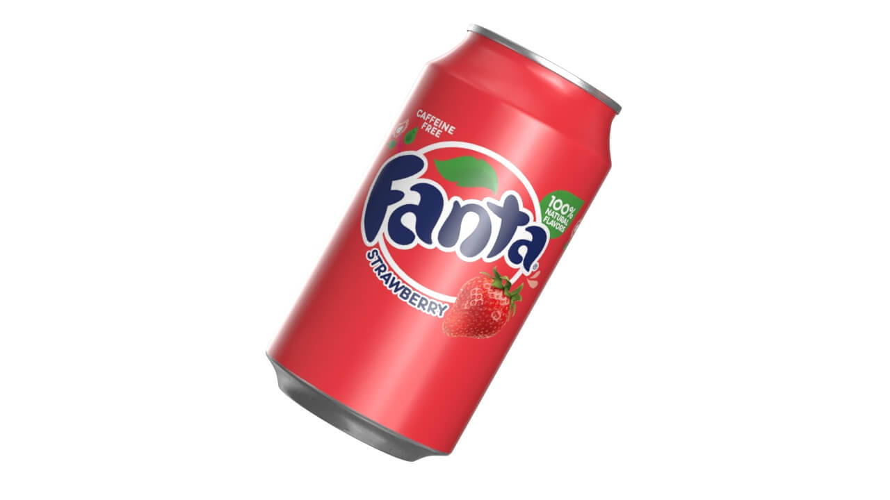 Fanta Strawberry Drink Can 355ml 11 - 3D Model by ERTAN ZORLU