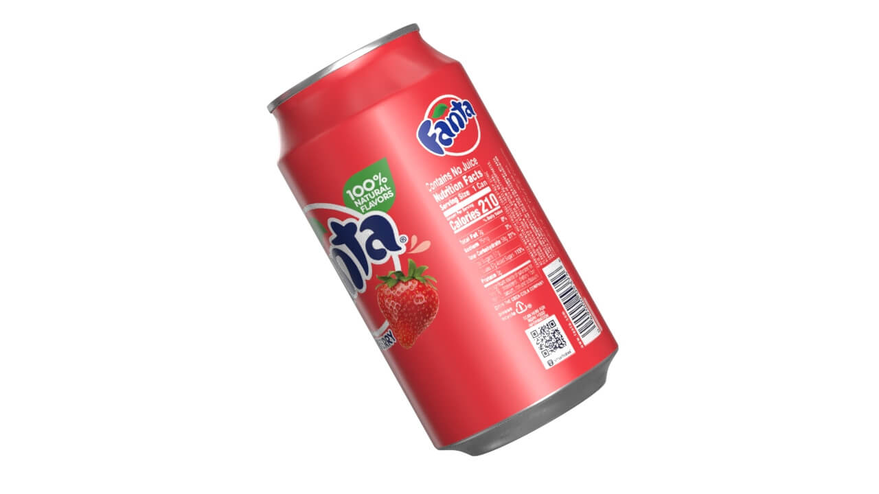 Fanta Strawberry Drink Can 355ml 11 - 3D Model by ERTAN ZORLU