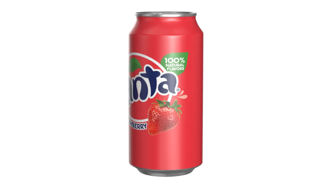 Fanta Strawberry Drink Can 375ml 12 - 3D Model by ERTAN ZORLU