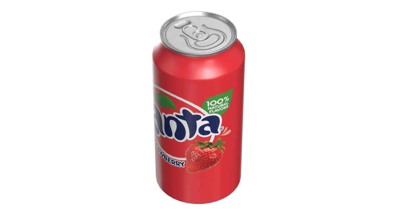 Fanta Strawberry Drink Can 375ml 12 - 3D Model by ERTAN ZORLU