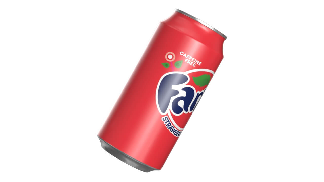 Fanta Strawberry Drink Can 375ml 12 - 3D Model by ERTAN ZORLU