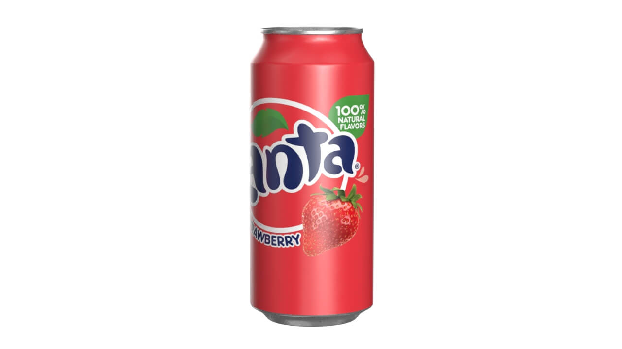 Fanta Strawberry Drink Can 473ml 13 - 3D Model by ERTAN ZORLU