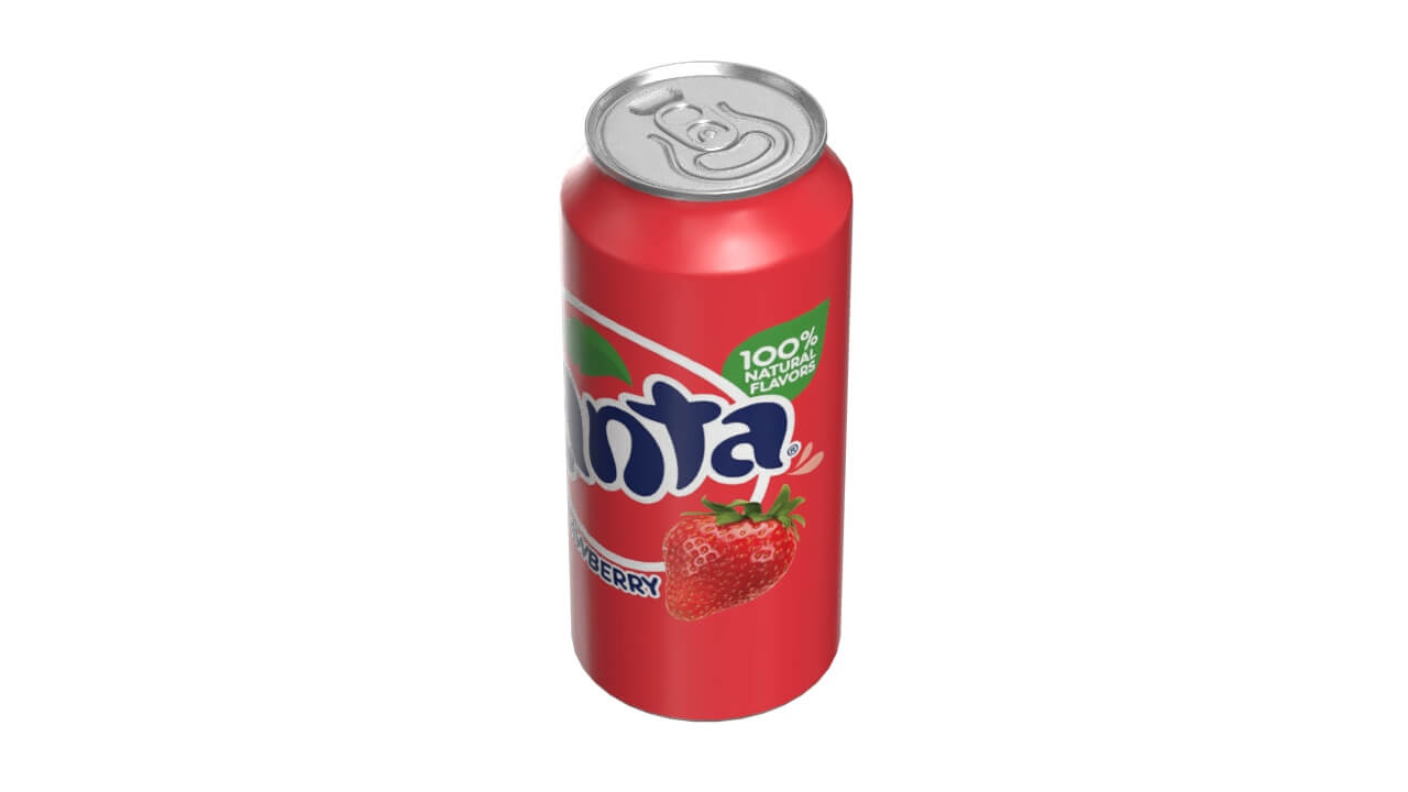 Fanta Strawberry Drink Can 473ml 13 - 3D Model by ERTAN ZORLU