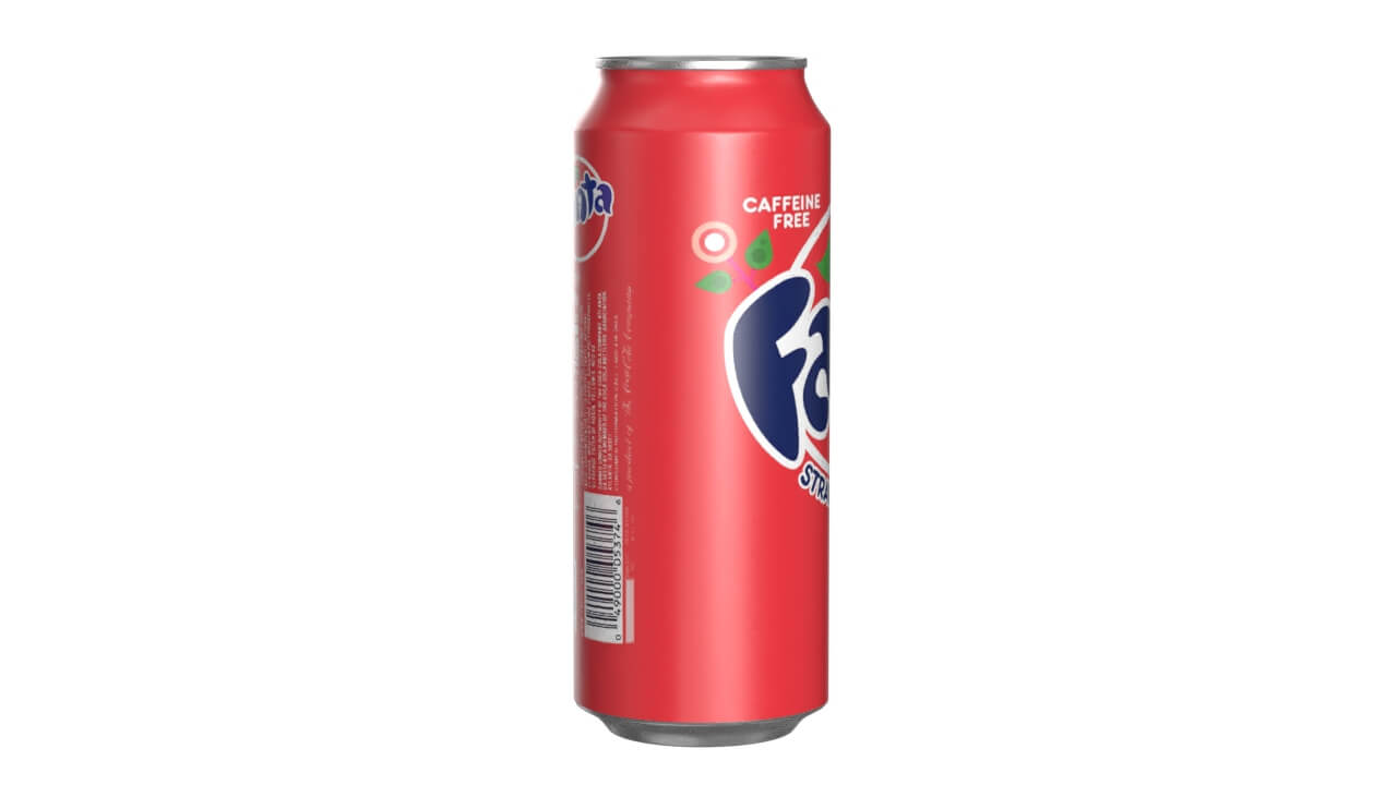 Fanta Strawberry Drink Can 500ml 14 - 3D Model by ERTAN ZORLU