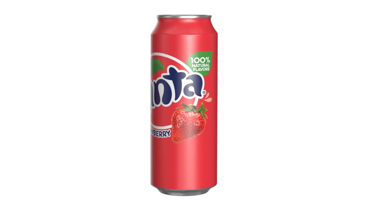 Fanta Strawberry Drink Can 500ml 14 - 3D Model by ERTAN ZORLU