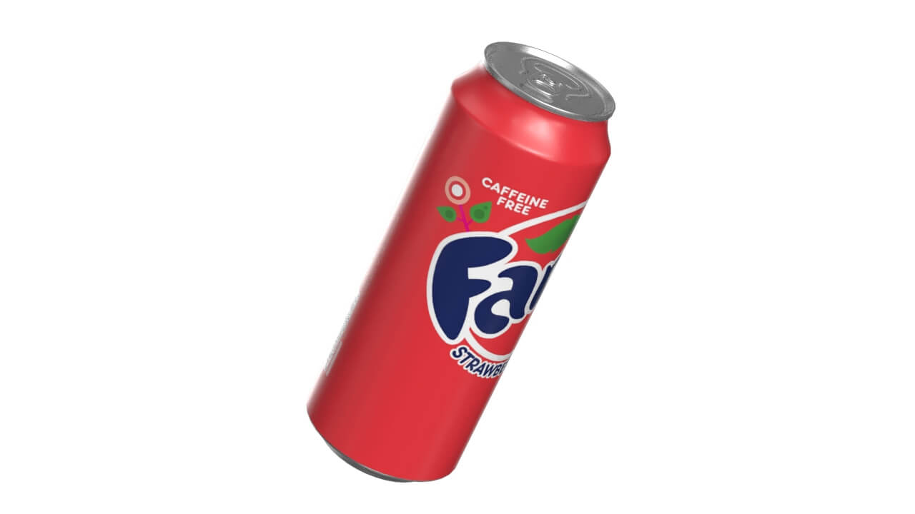 Fanta Strawberry Drink Can 500ml 14 - 3D Model by ERTAN ZORLU