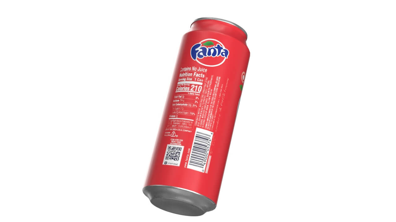 Fanta Strawberry Drink Can 500ml 14 - 3D Model by ERTAN ZORLU