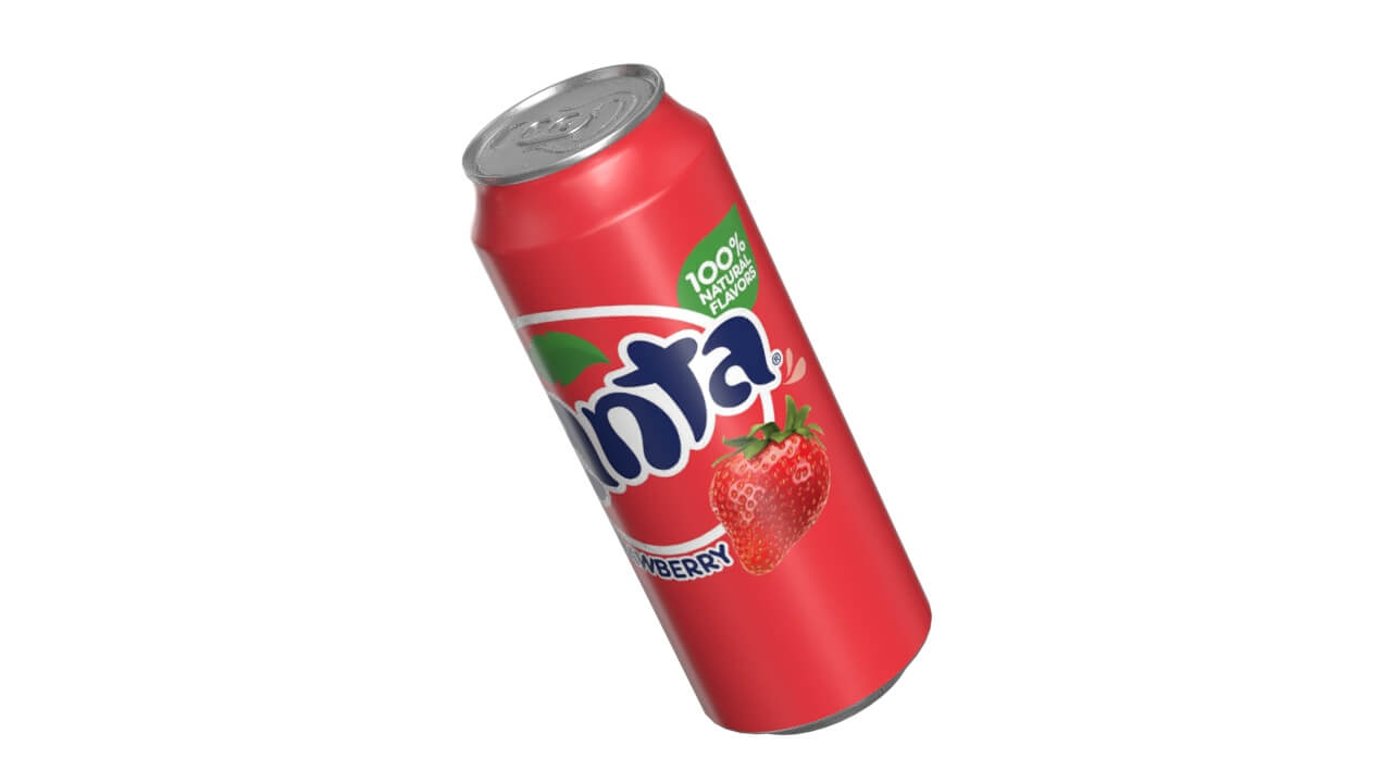 Fanta Strawberry Drink Can 500ml 14 - 3D Model by ERTAN ZORLU