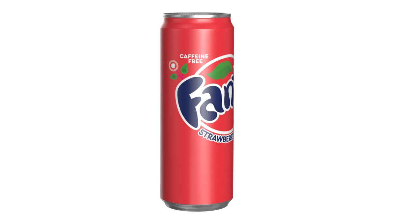 Fanta Strawberry Drink Can Sleek 330ml 07 - 3D Model by ERTAN ZORLU