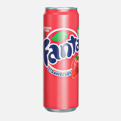 Fanta Strawberry Drink Can Sleek 355ml 08 - 3D Model by ERTAN ZORLU