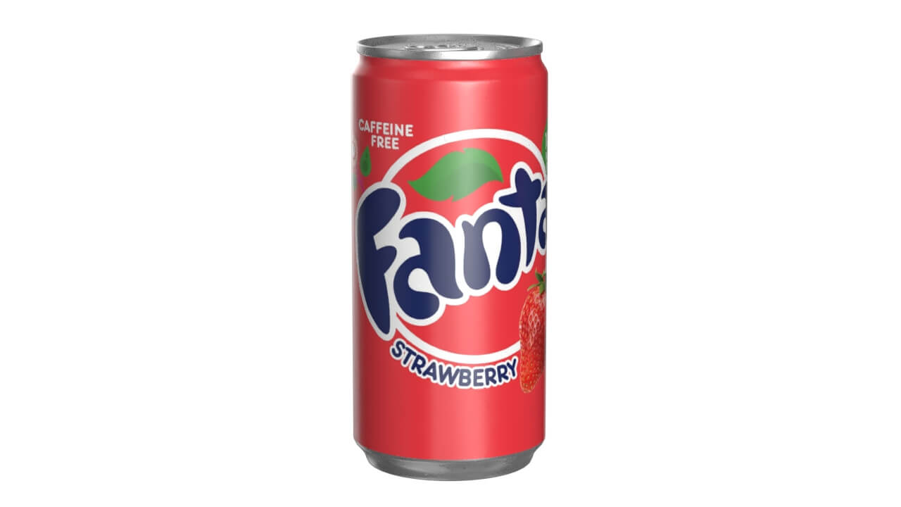 Fanta Strawberry Drink Can Slim 190ml 01 - 3D Model by ERTAN ZORLU