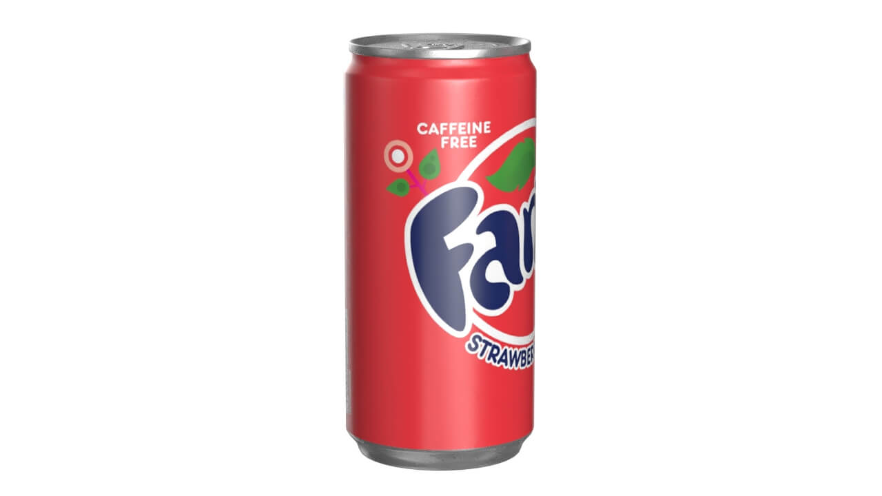 Fanta Strawberry Drink Can Slim 190ml 01 - 3D Model by ERTAN ZORLU