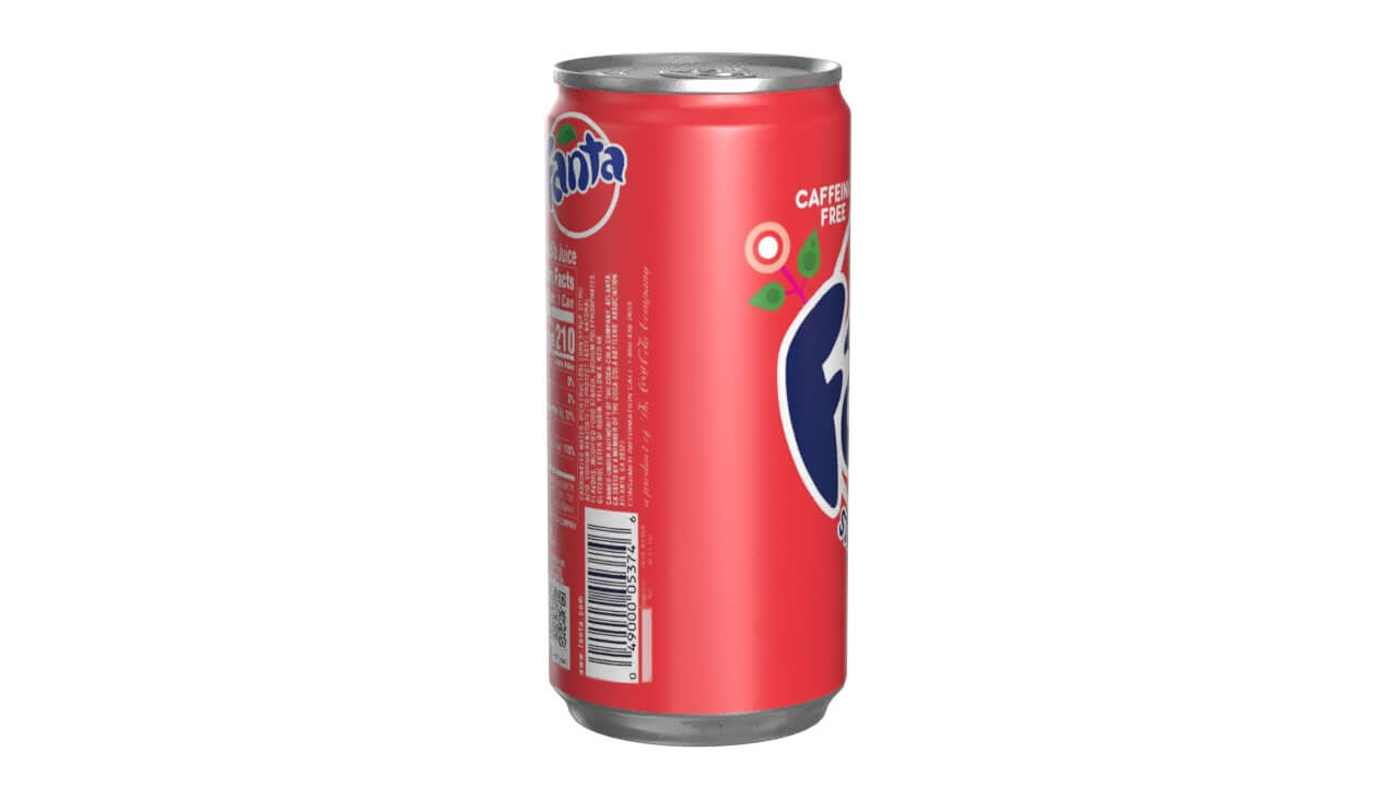 Fanta Strawberry Drink Can Slim 190ml 01 - 3D Model by ERTAN ZORLU