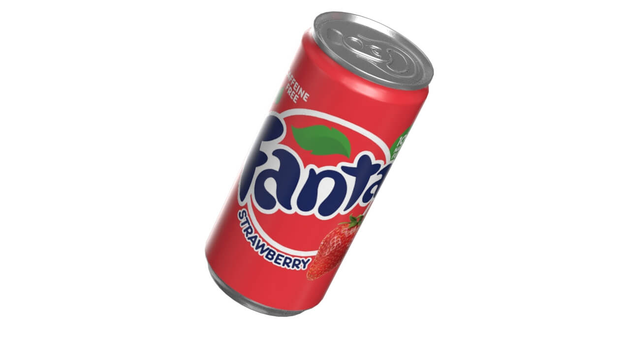 Fanta Strawberry Drink Can Slim 190ml 01 - 3D Model by ERTAN ZORLU