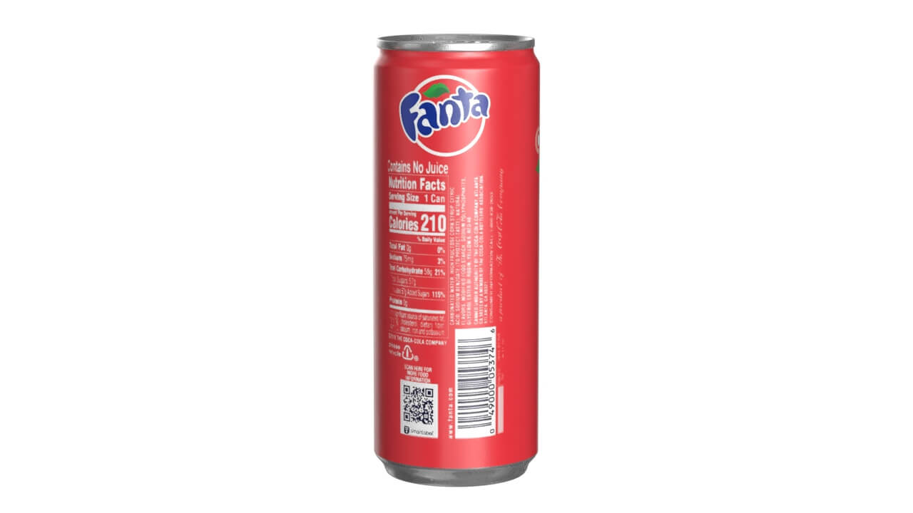 Fanta Strawberry Drink Can Slim 250ml 02 - 3D Model by ERTAN ZORLU