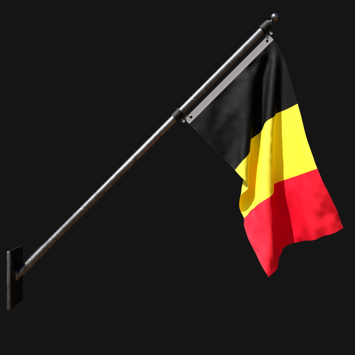 Flag of Belgium 03 - 3D Model by ERTAN ZORLU
