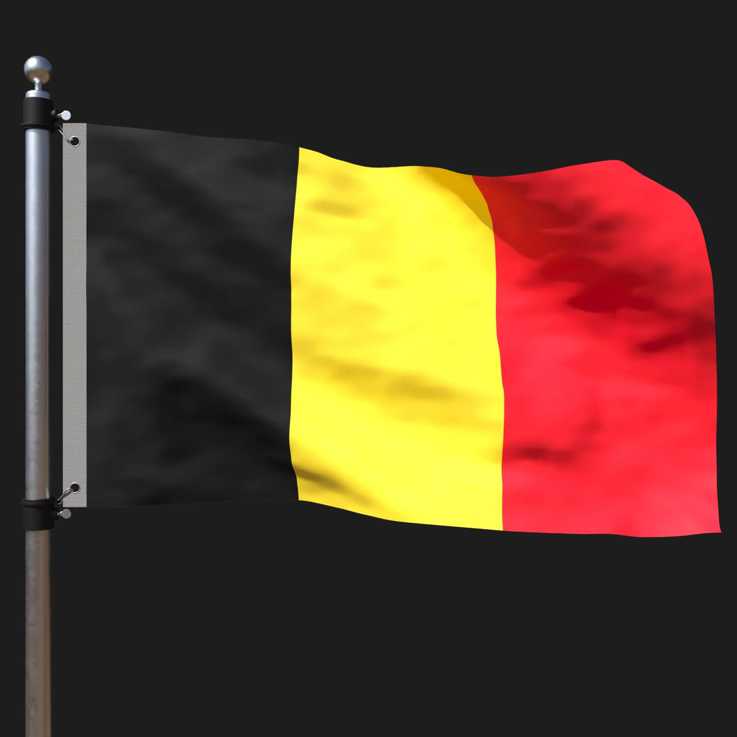 Flag of Belgium - 3D Model by ERTAN ZORLU