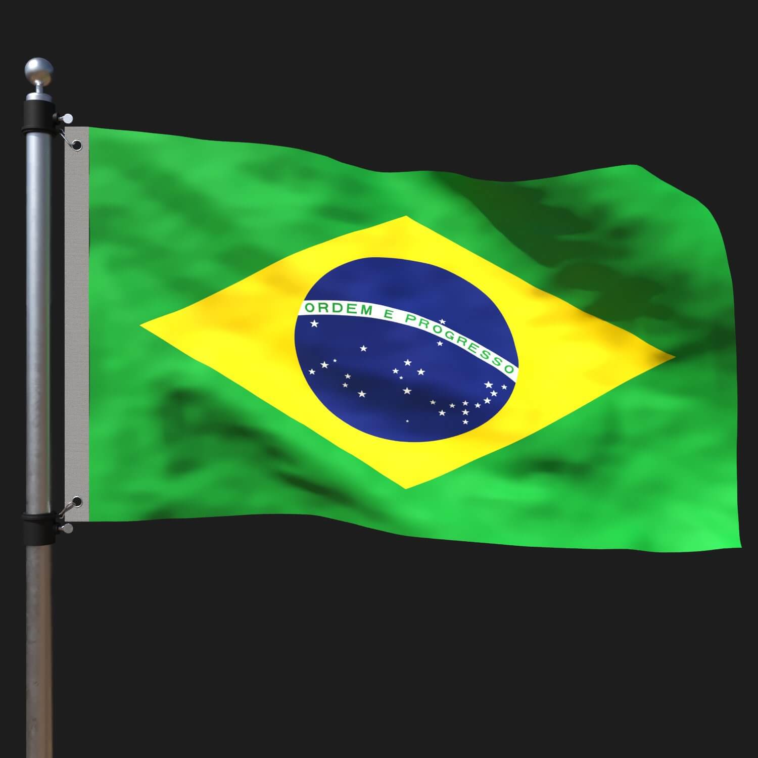 Flag of Brazil - 3D Model by ERTAN ZORLU