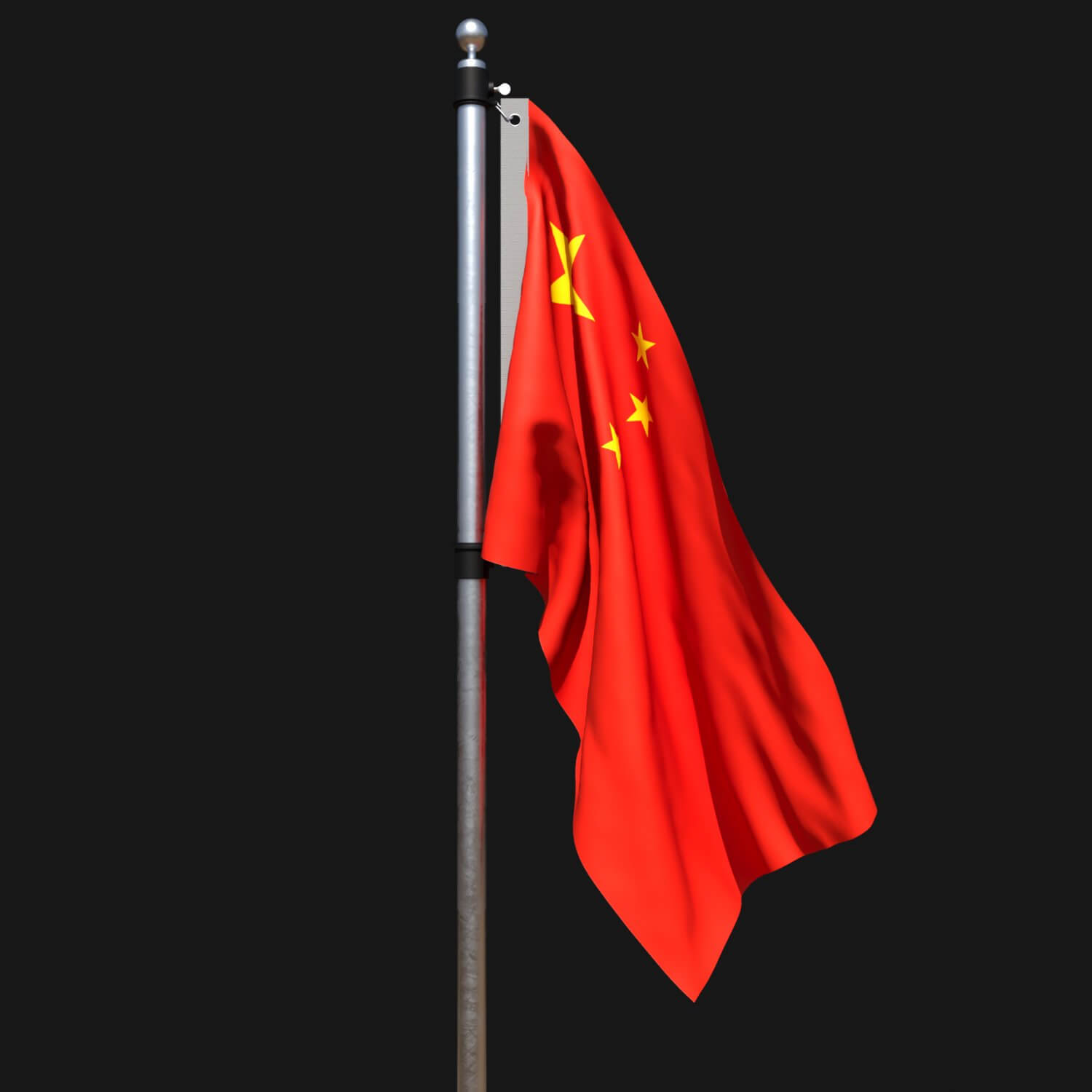 Flag of China 02 - 3D Model by ERTAN ZORLU