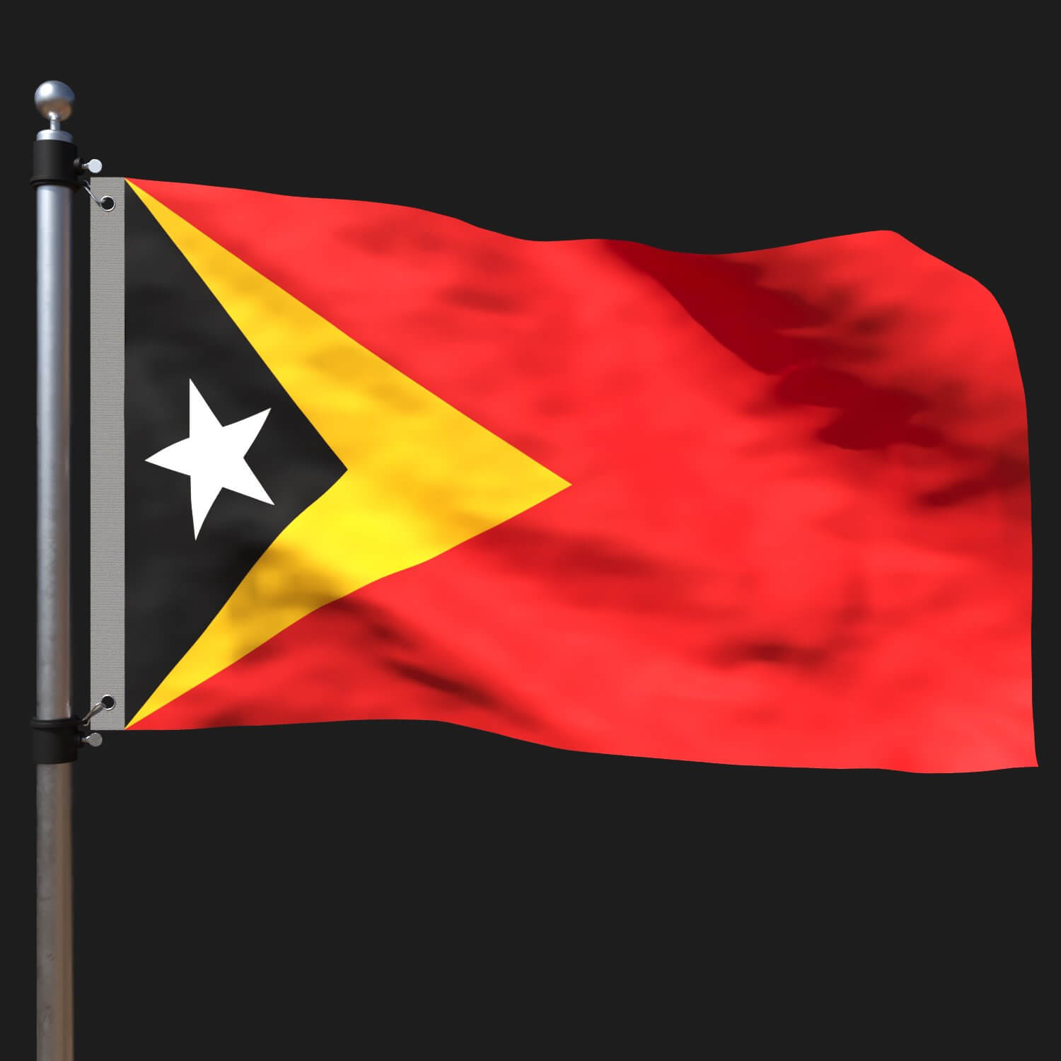 Flag of East Timor - 3D Model by ERTAN ZORLU