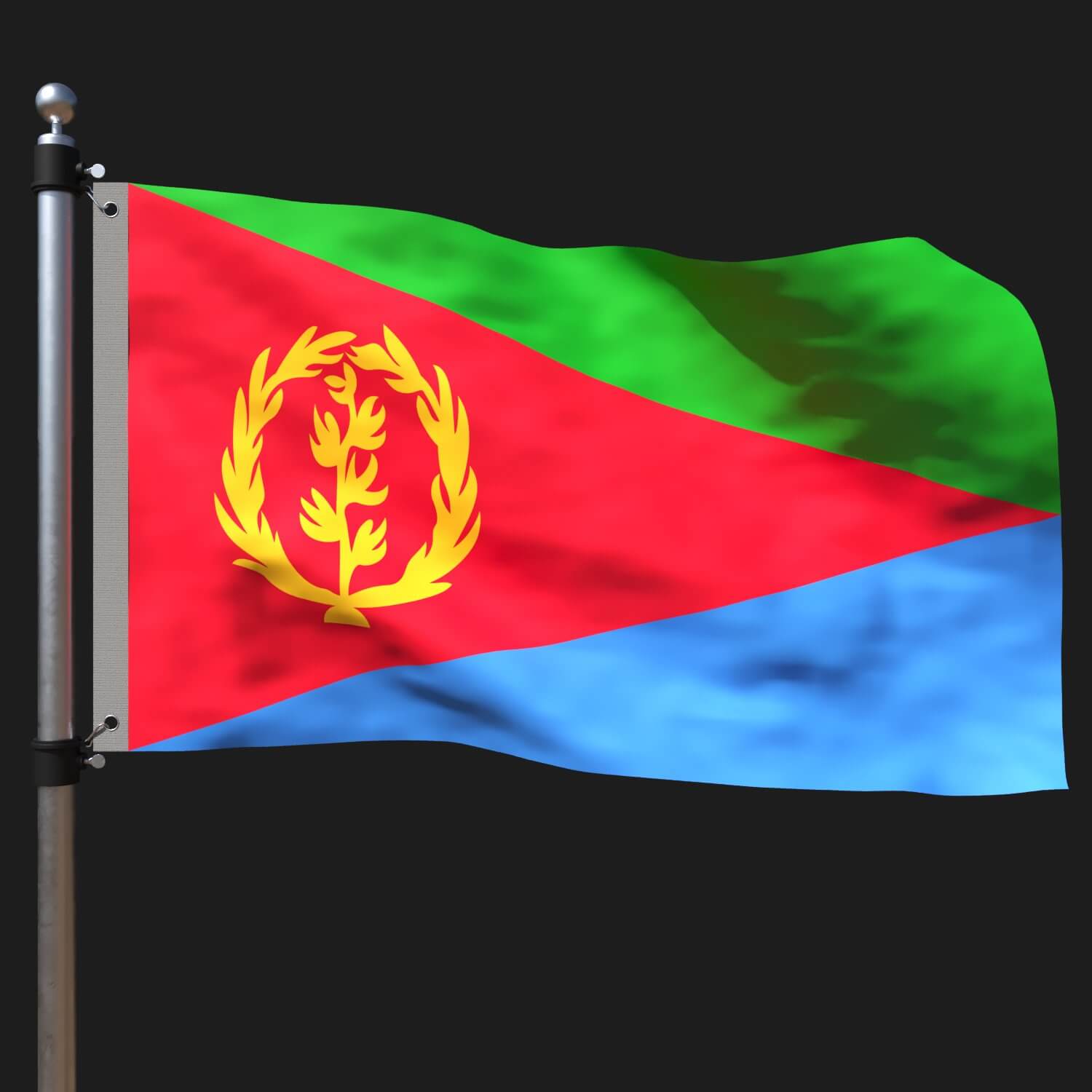 Flag of Eritrea - 3D Model by ERTAN ZORLU