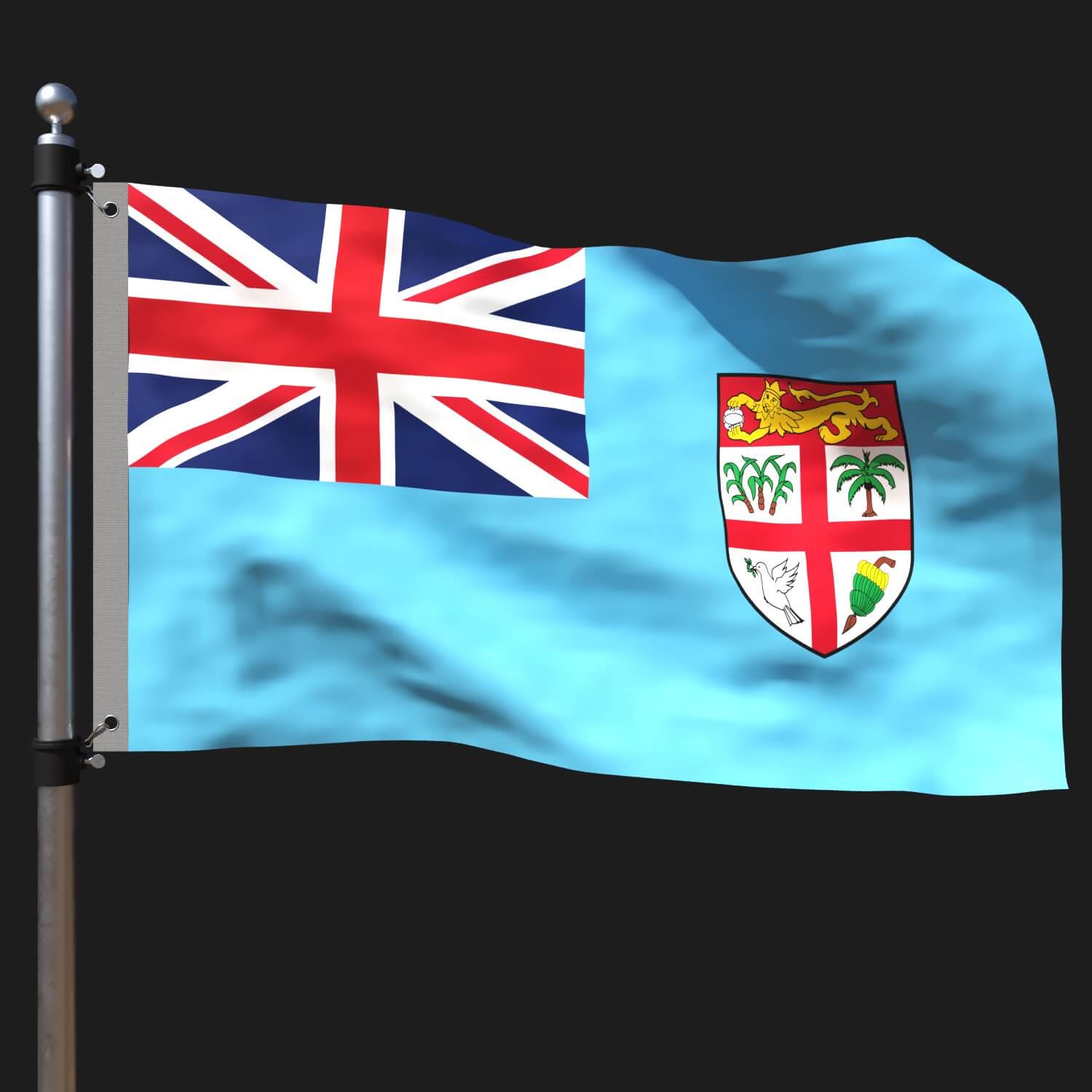 Flag of Fiji - 3D Model by ERTAN ZORLU