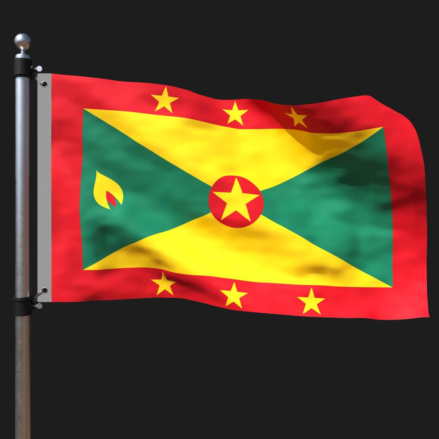 Flag of Grenada - 3D Model by ERTAN ZORLU