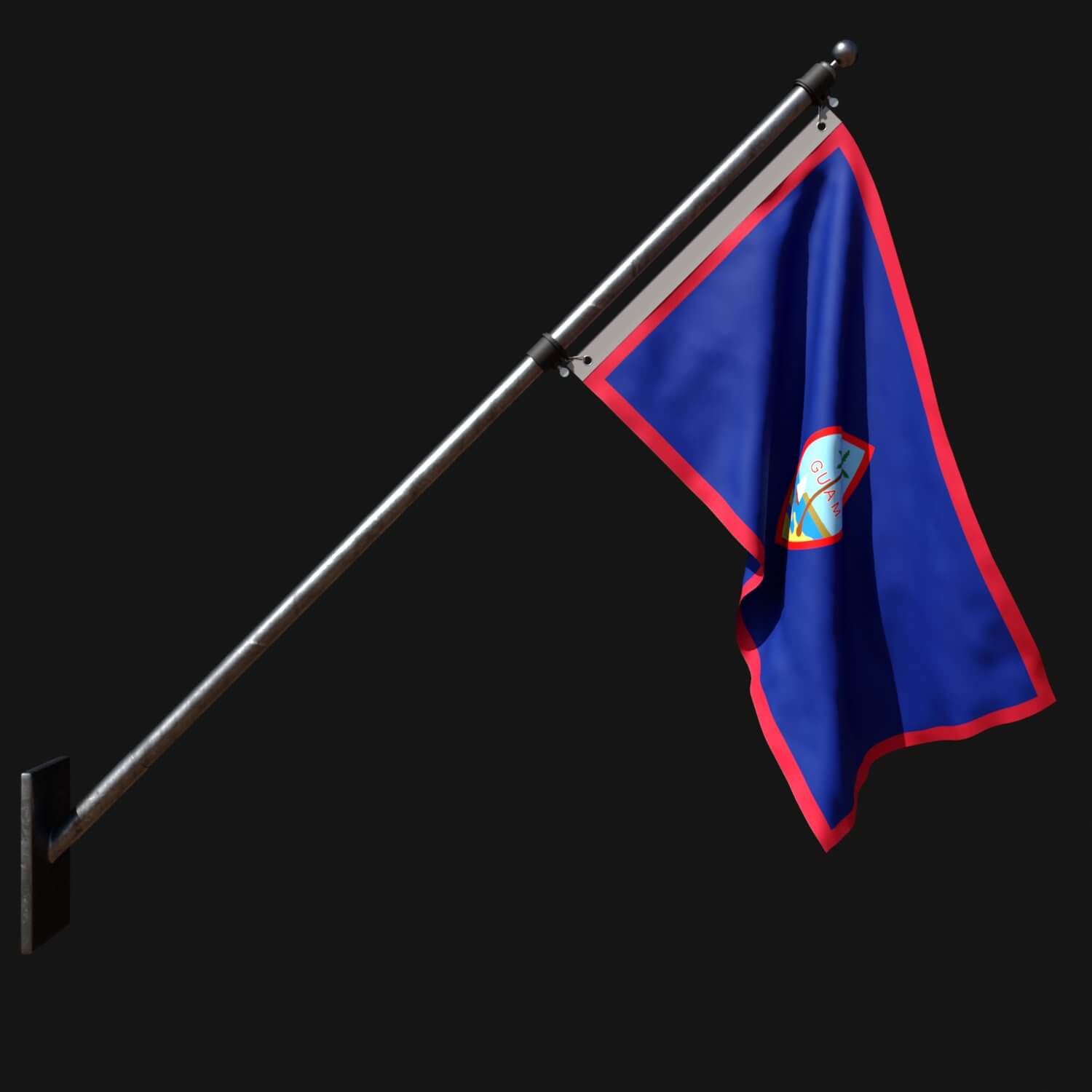 Flag of Guam 03 - 3D Model by ERTAN ZORLU