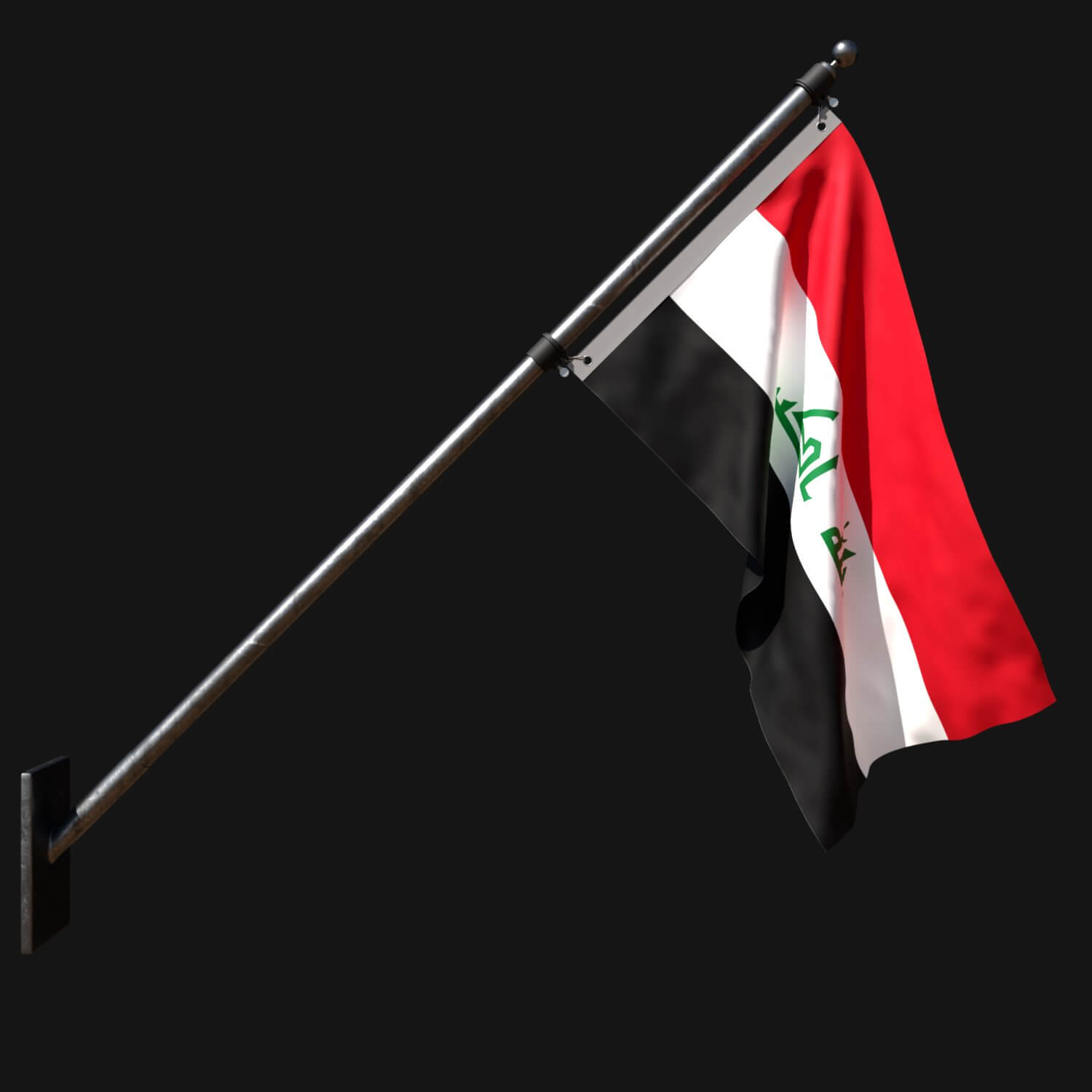Flag of Iraq 03 - 3D Model by ERTAN ZORLU