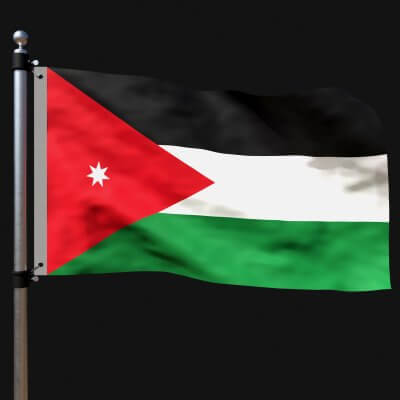 Flag of Jordan - 3D Model by ERTAN ZORLU
